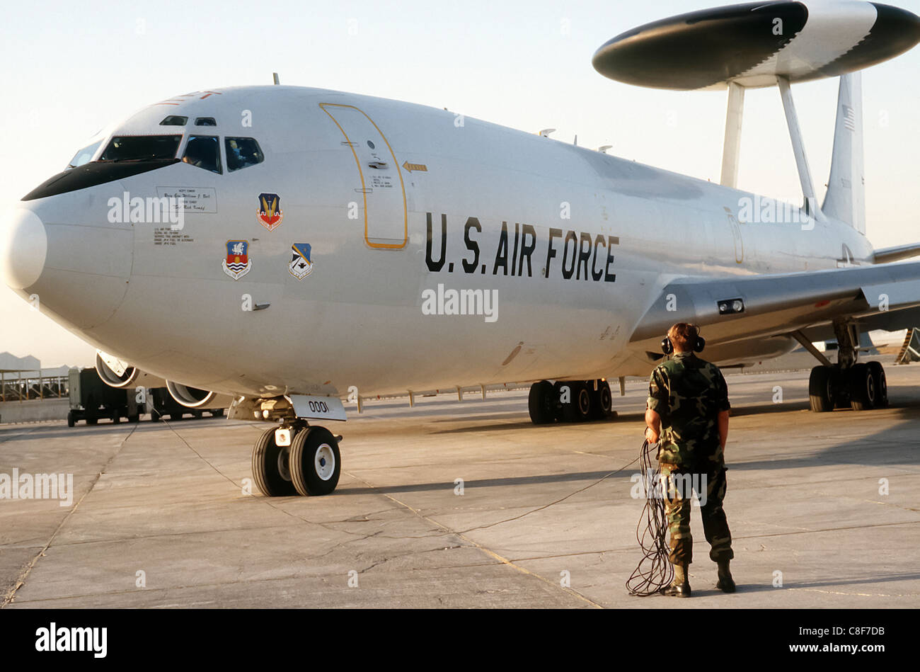 E-3 Sentry Airborne Warning and Control System (AWACS) aircraft for ...