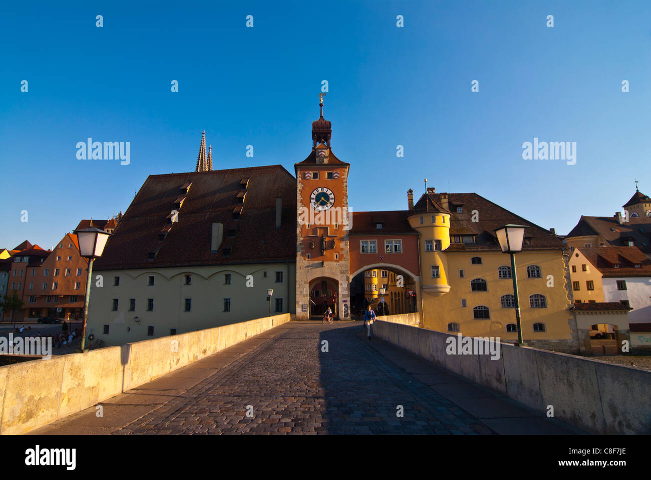 The famous stone bridge, Regensburg, Bavaria, Germany Stock Photo - Alamy