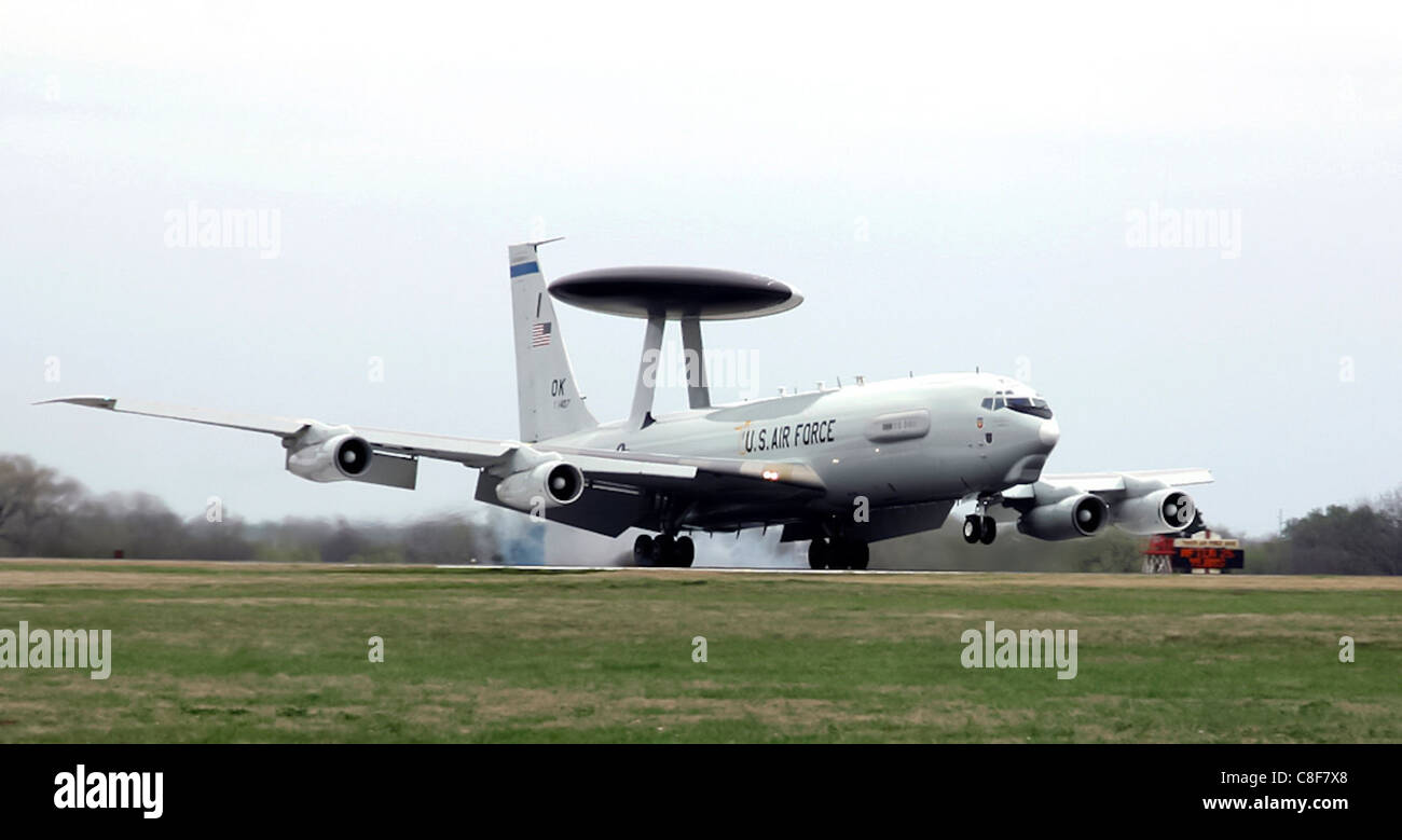 An E-3 Sentry airborne warning and control system aircraft, known as ...