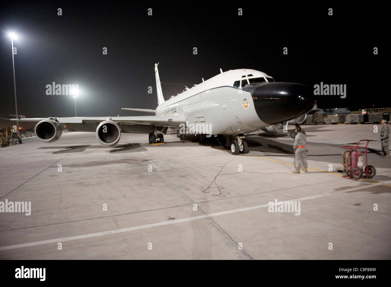 RC-135V/W Rivet Joint Oct. 7, 2009, at an air base in Southwest Asia ...