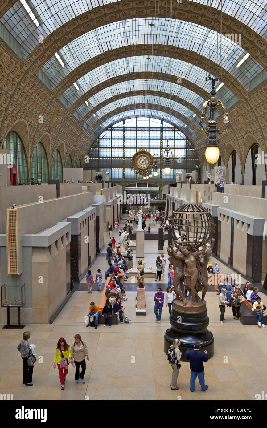 Great Hall of the Musee D'Orsay Art Gallery and Museum, Paris, France ...