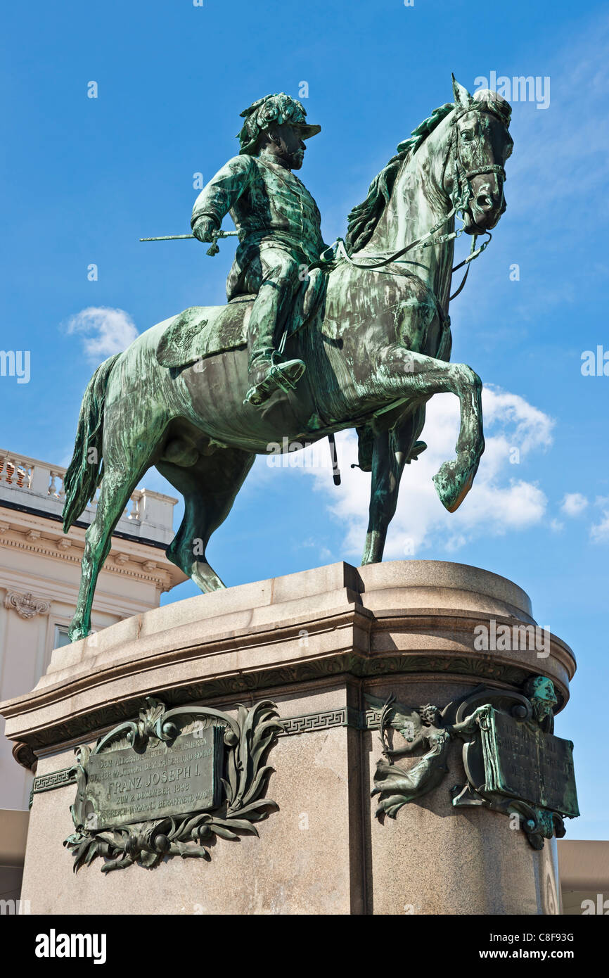 Equestrian statue of Archduke Albrecht, Vienna, Austria, Europe Stock ...