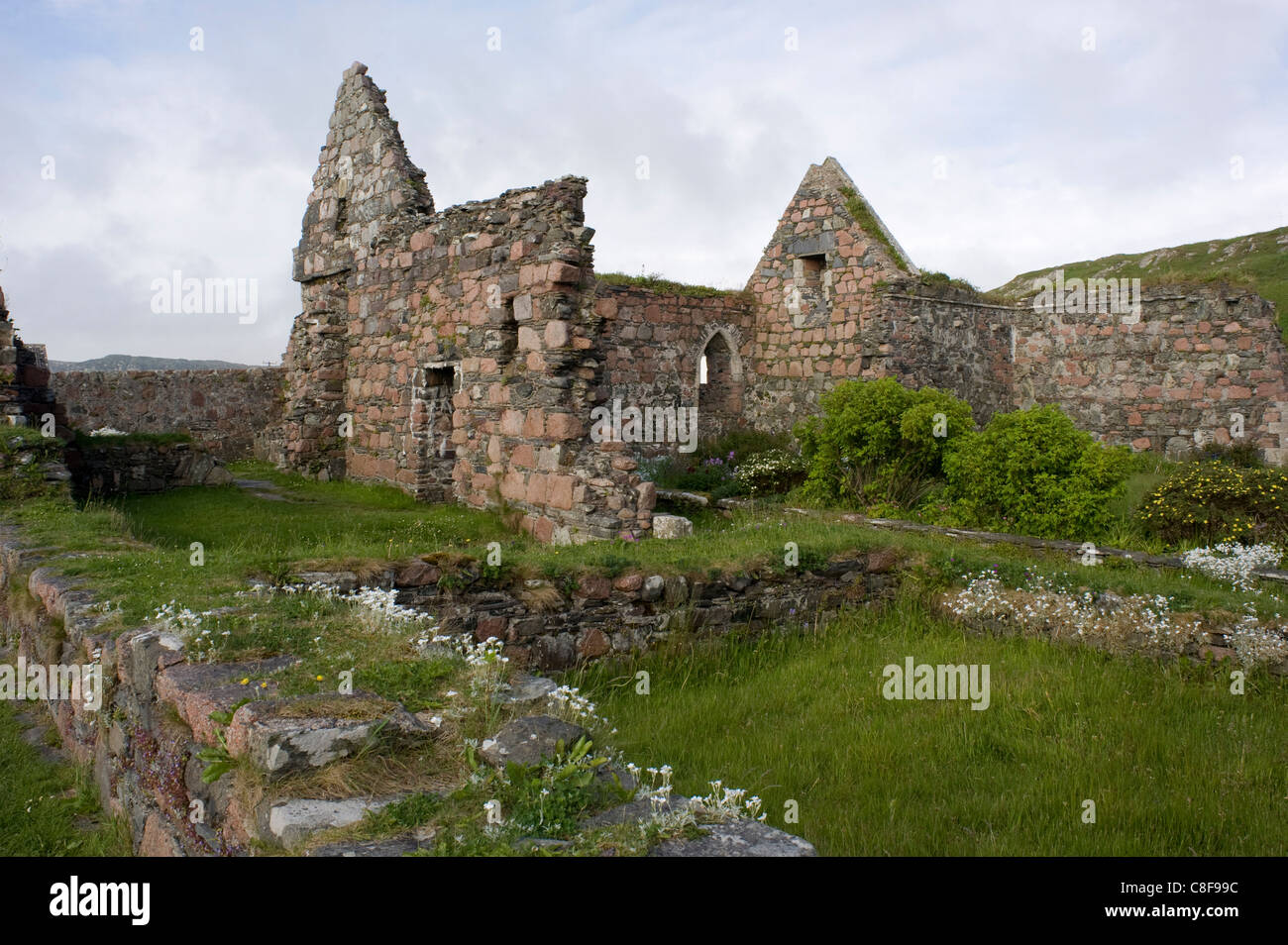 The ruins of the Iona Nunnery on the island of Iona, Inner Hebrides ...