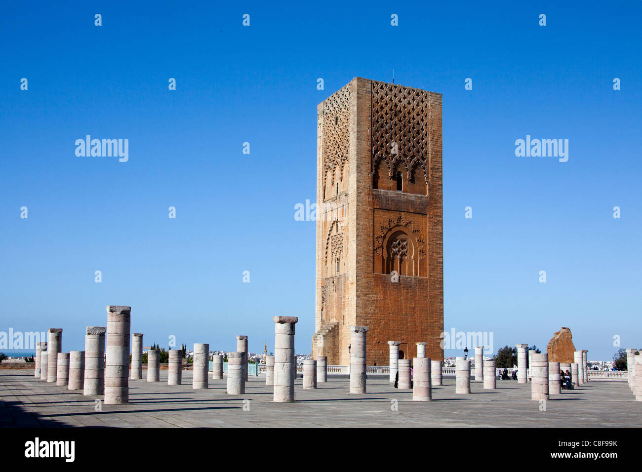 Morocco, North Africa, Africa, Rabat, Hassan II, tower, rook, columns ...