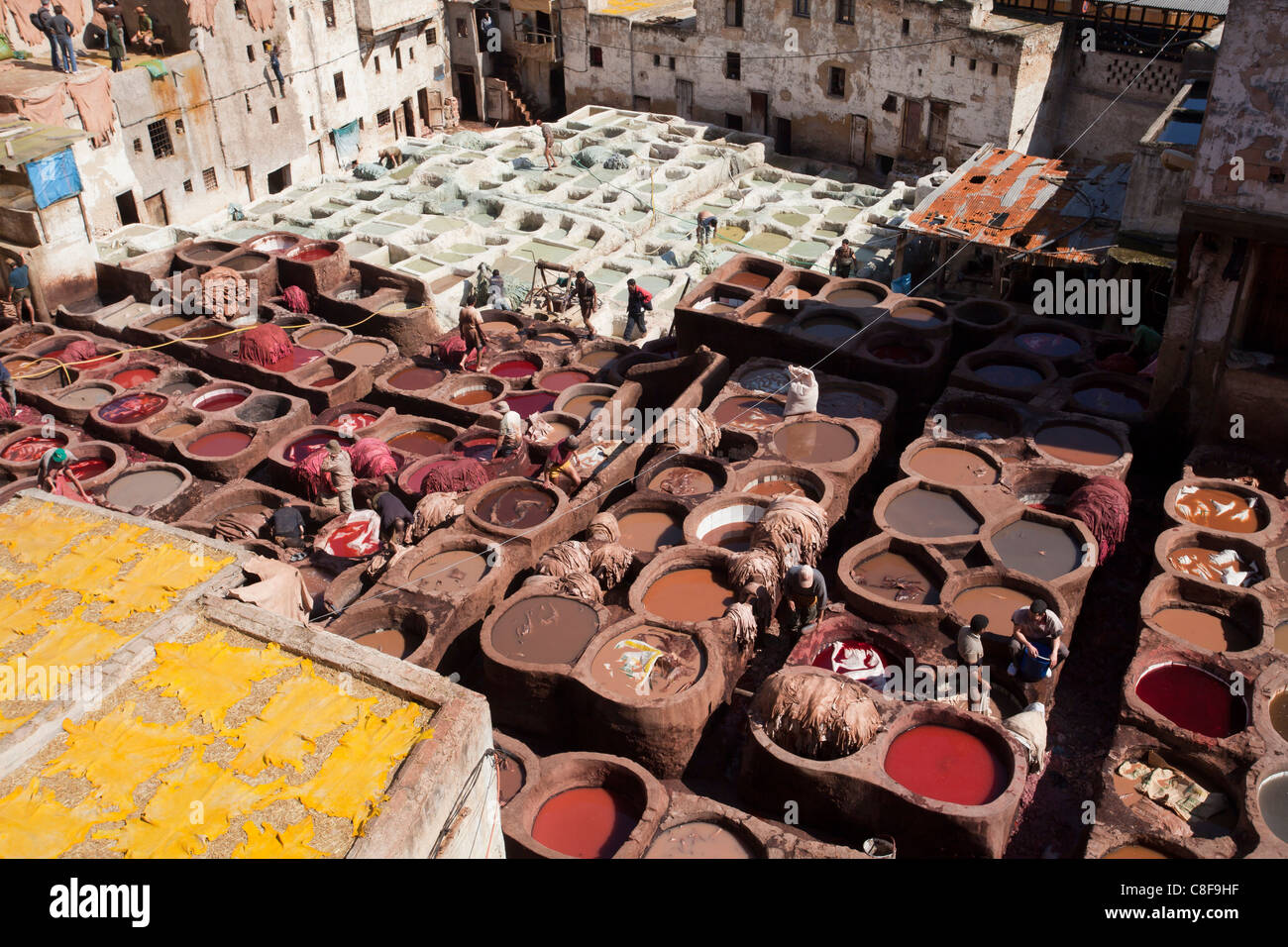 Morocco, North Africa, Africa, fez, Fez, fez, tanning, dye works ...