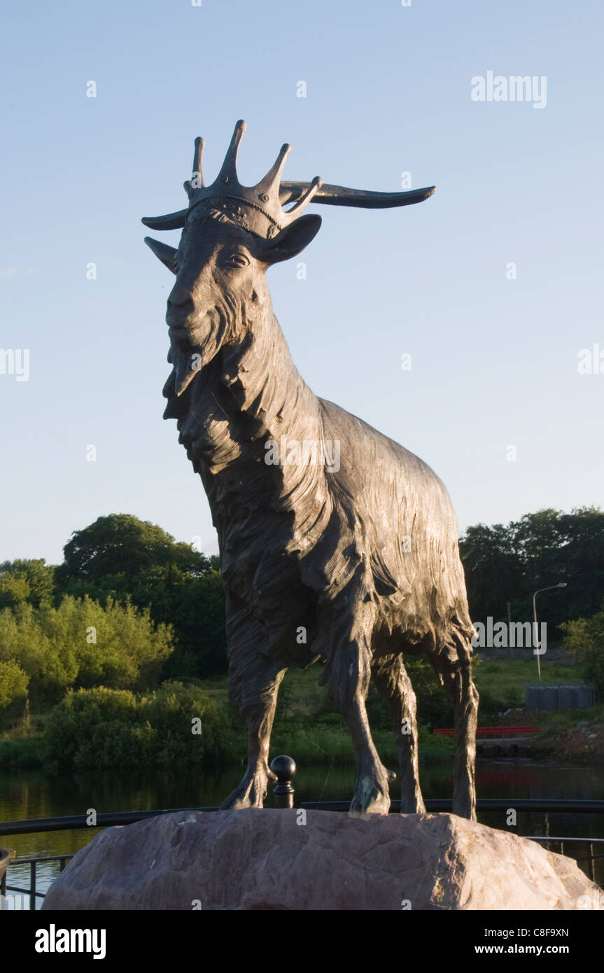 Statue of King Puck, Killorglin, Ring of Kerry, County Kerry, Munster ...