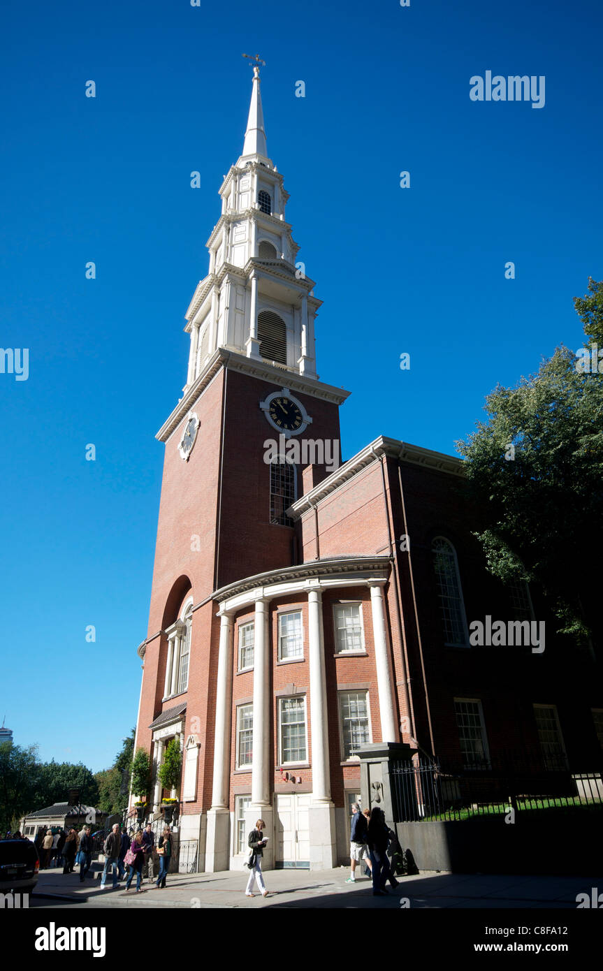 Park Street Church, Boston, Massachusetts, New England, United States ...