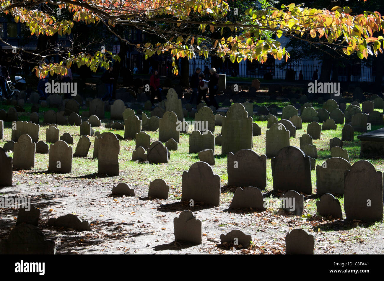 Old Granary Burial Ground, Boston, Massachusetts, New England, United ...
