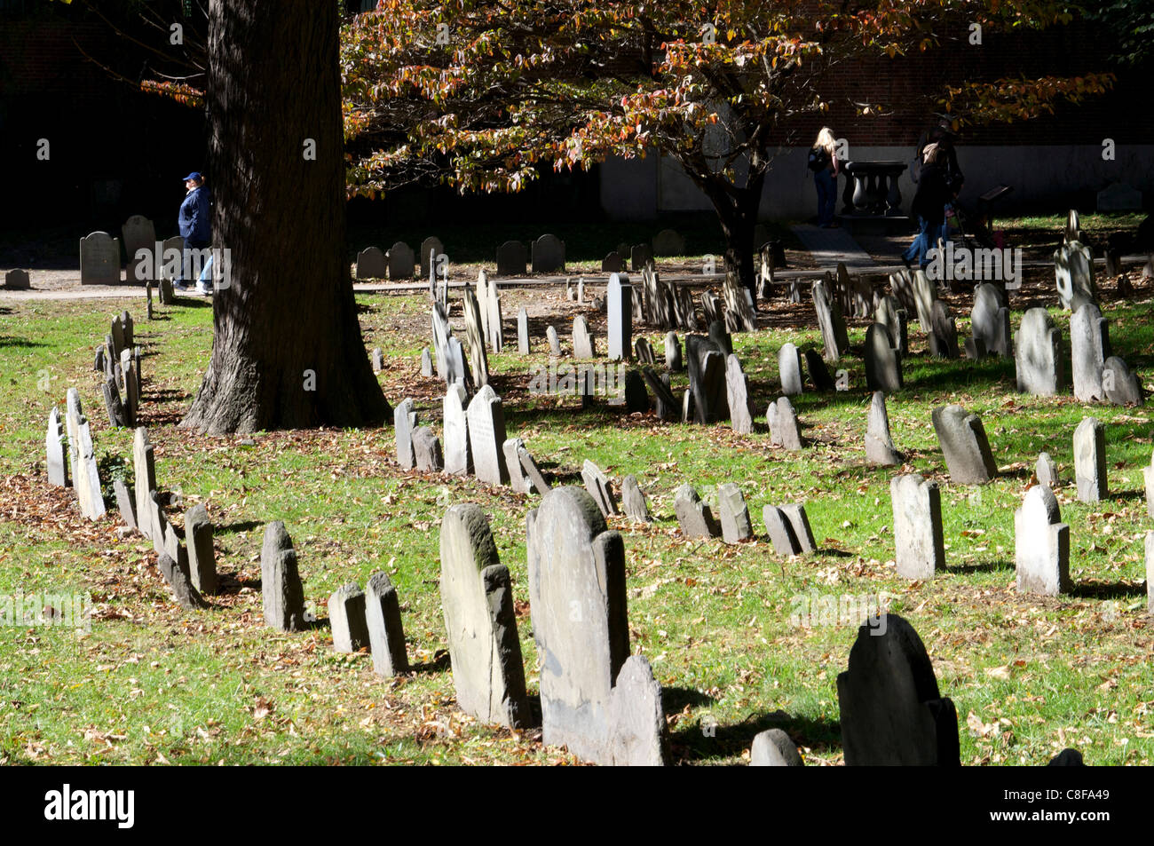 Old Granary Burial Ground, Boston, Massachusetts, New England, United ...