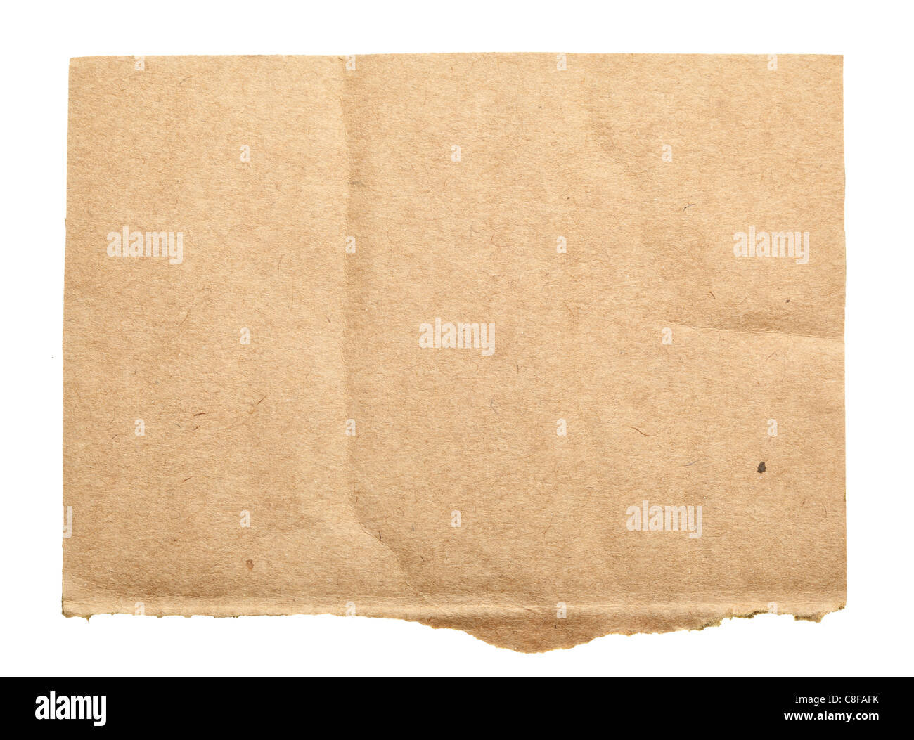 Scrap of cardboard isolated over the white background Stock Photo - Alamy