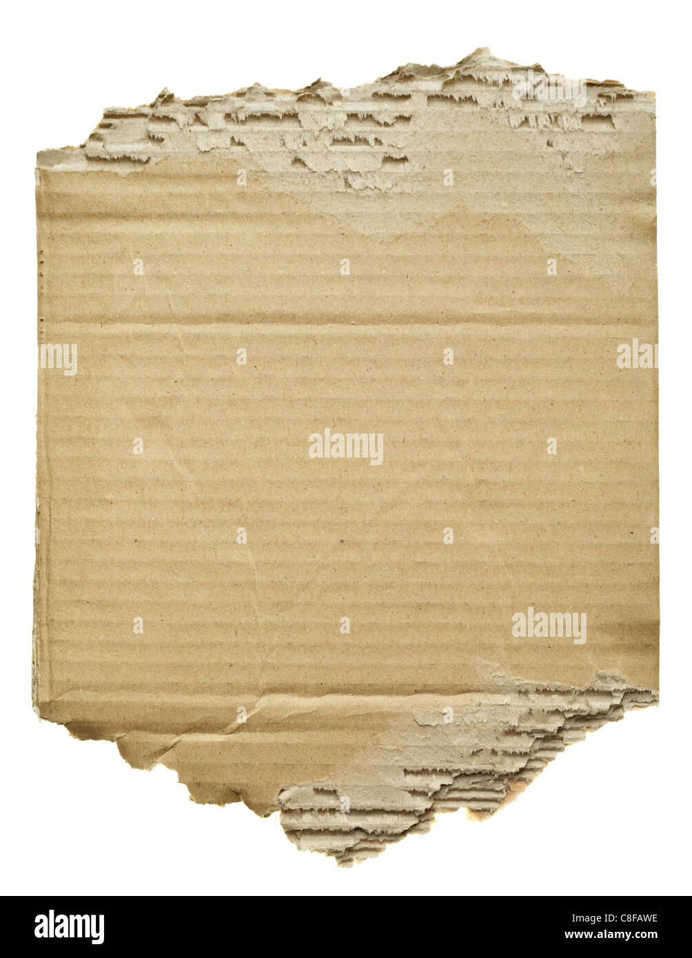 Scrap of cardboard isolated over the white background Stock Photo - Alamy