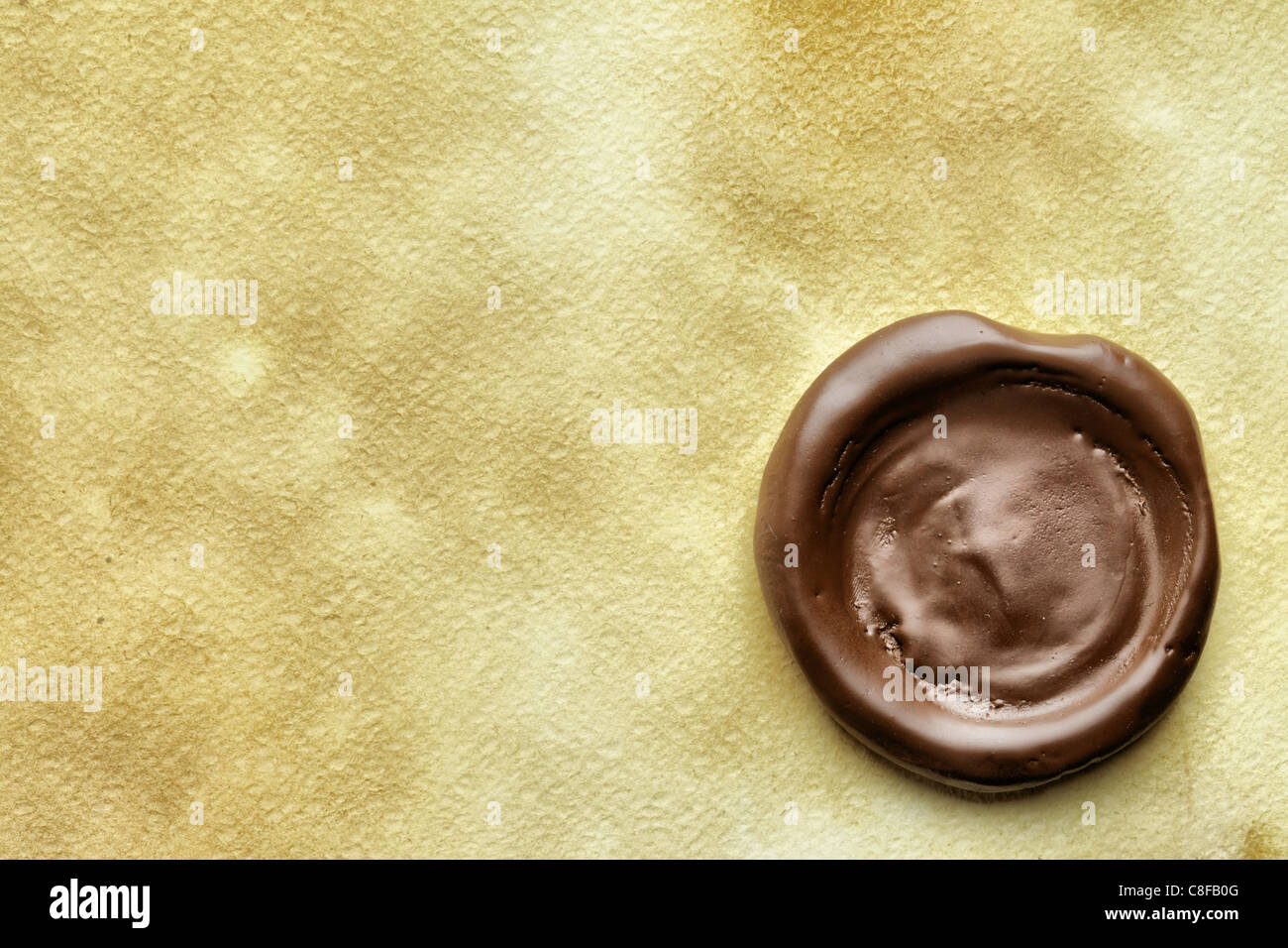 Old paper with wax seal close up Stock Photo - Alamy