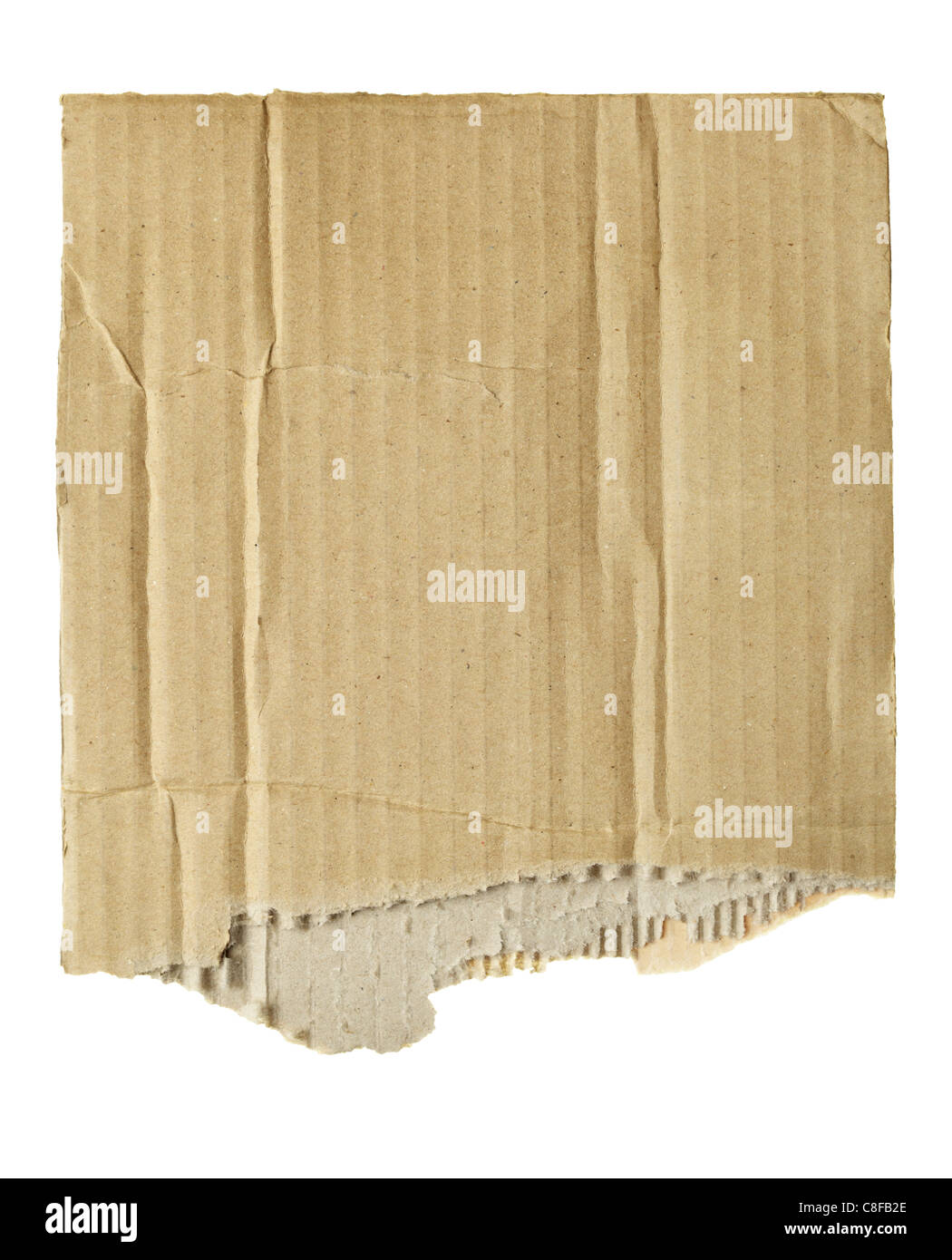 Scrap of cardboard isolated over the white background Stock Photo - Alamy