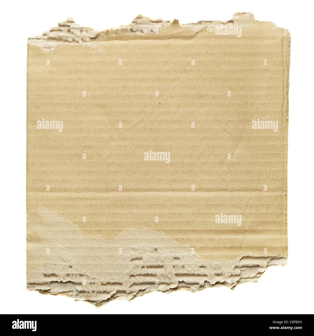 Scrap of cardboard isolated over the white background Stock Photo - Alamy