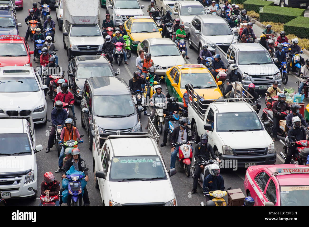 Asia, Thailand, Bangkok, Traffic Jam, Traffic, Congestion, Road, Roads ...