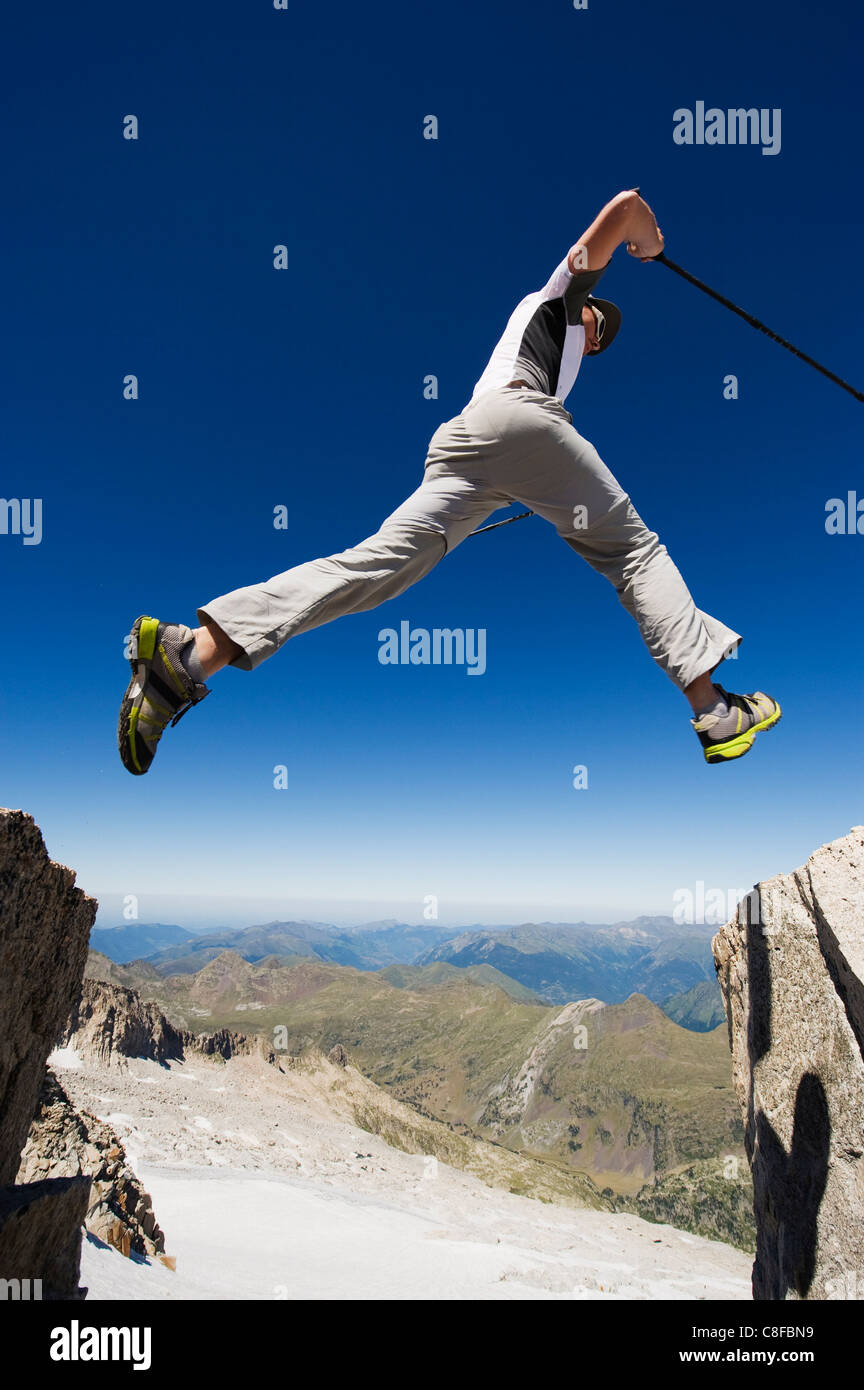 Jumping across a gap hi-res stock photography and images - Alamy