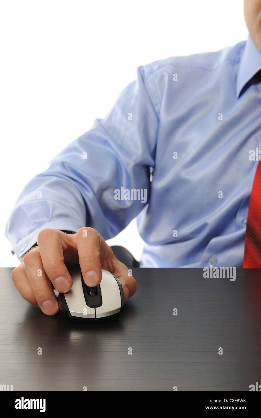 mouse in hand businessman Stock Photo - Alamy