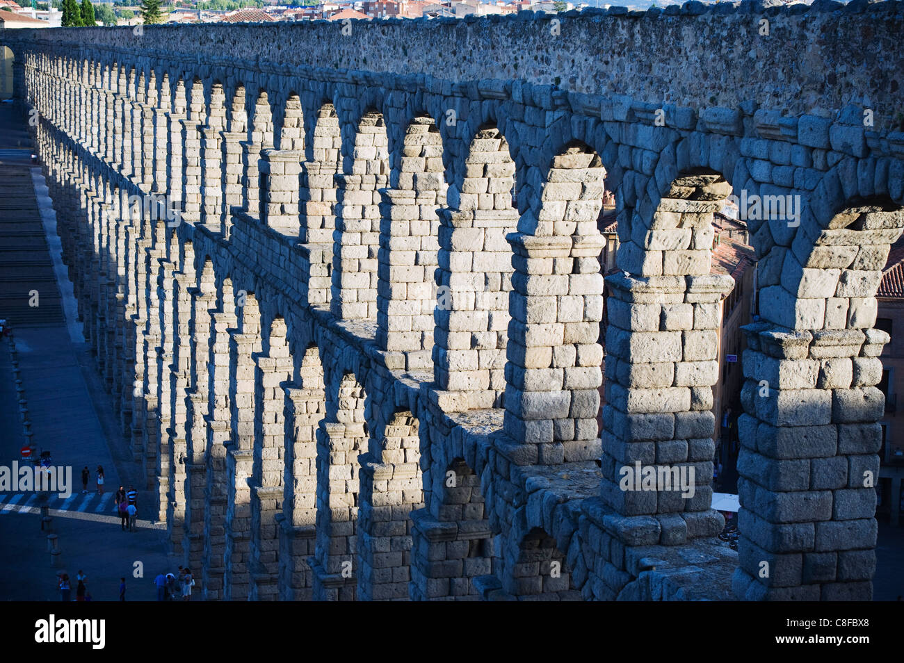 The 1st century Roman aqueduct, UNESCO World Heritage Site, Segovia ...