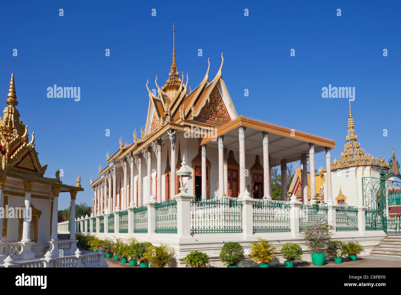 Asia, Cambodia, Phnom Penh, Royal Palace, Temple, Emerald, Buddha ...
