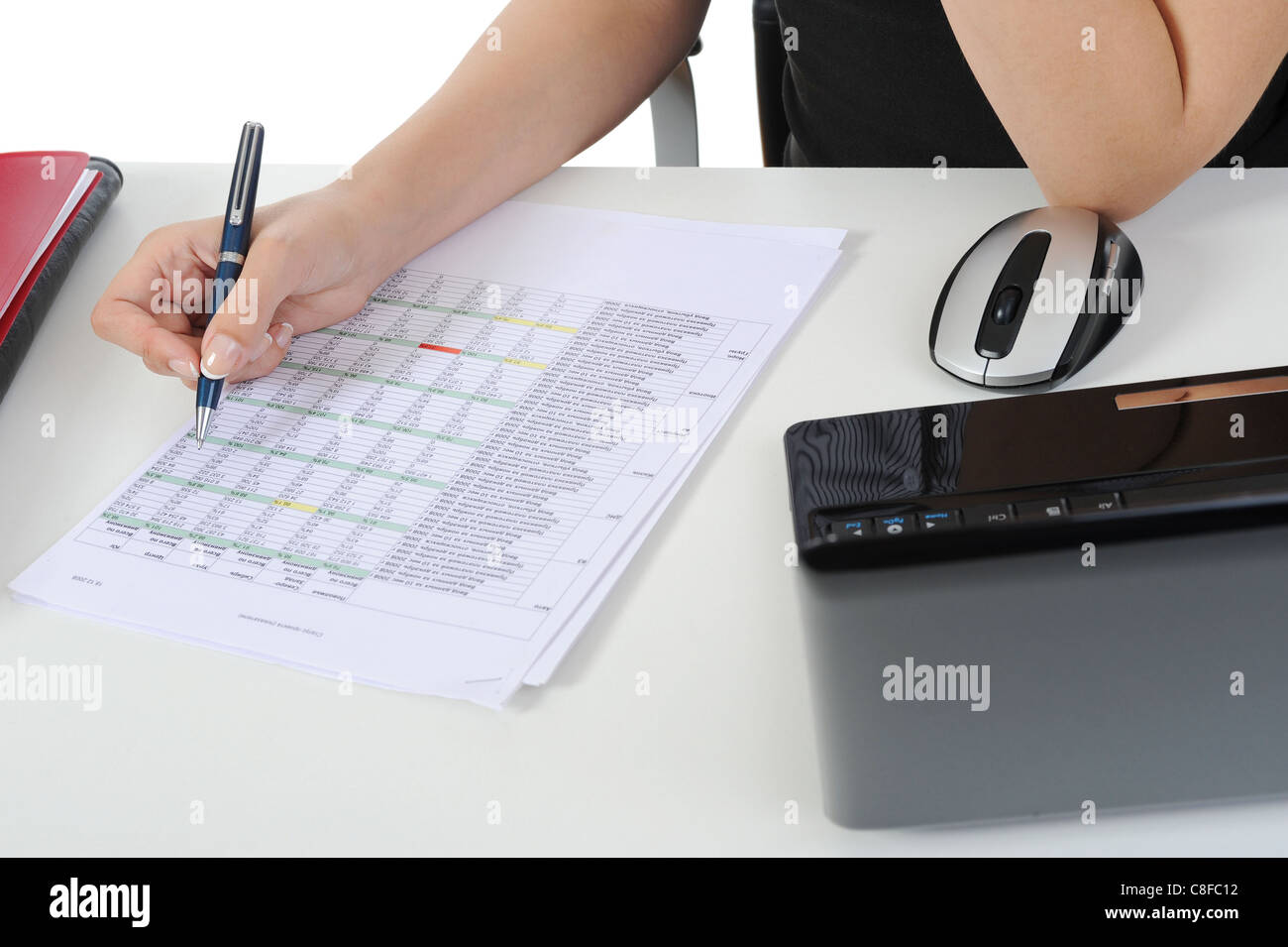 Girl working laptop documents hi-res stock photography and images - Alamy