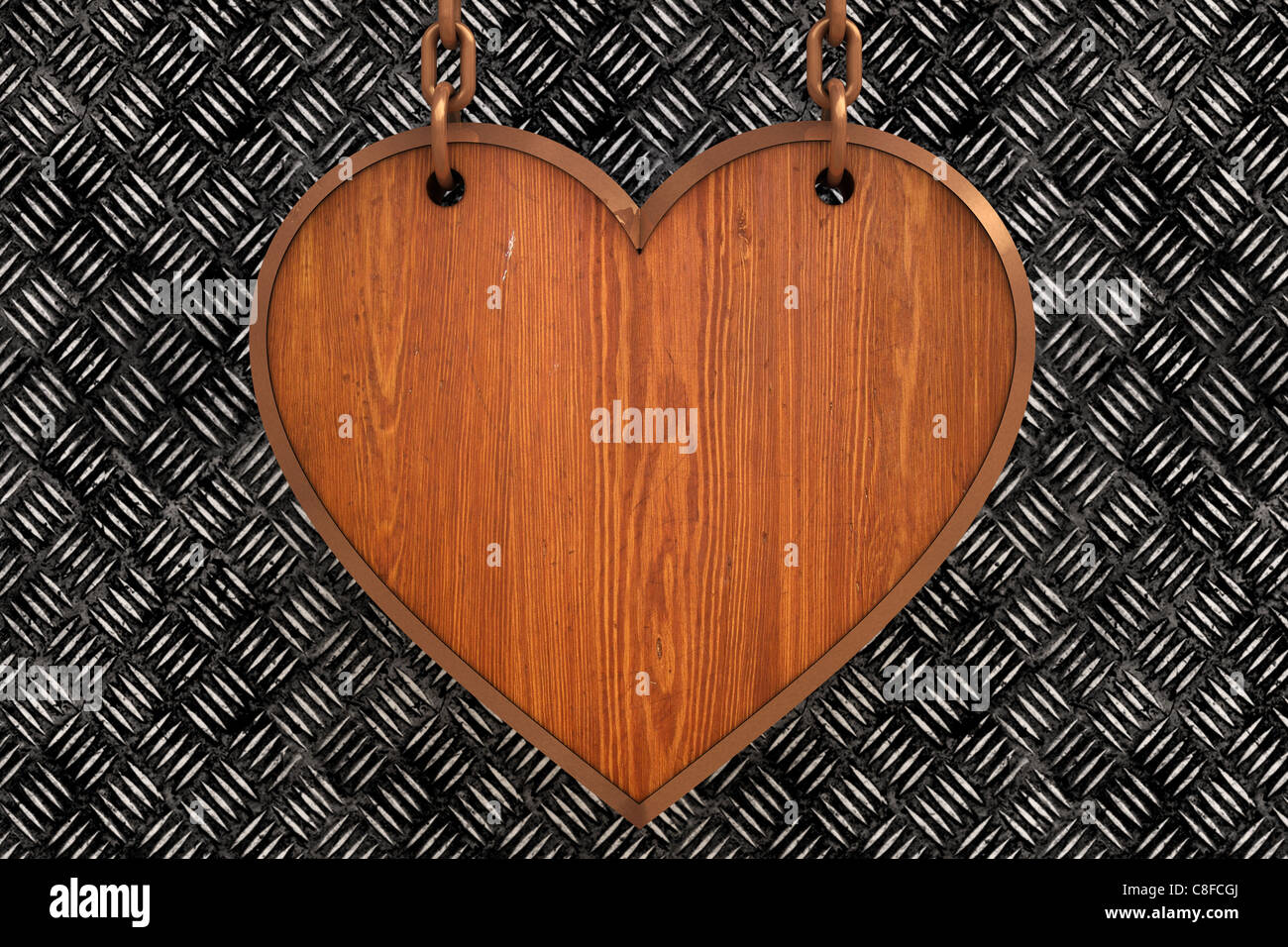 Heart sign on dark metal nackground in 3d Stock Photo - Alamy