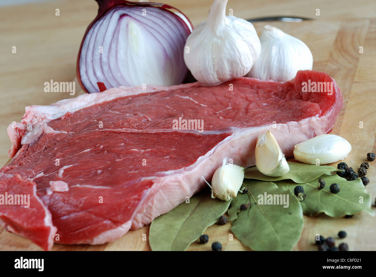 Raw beef steak Stock Photo - Alamy