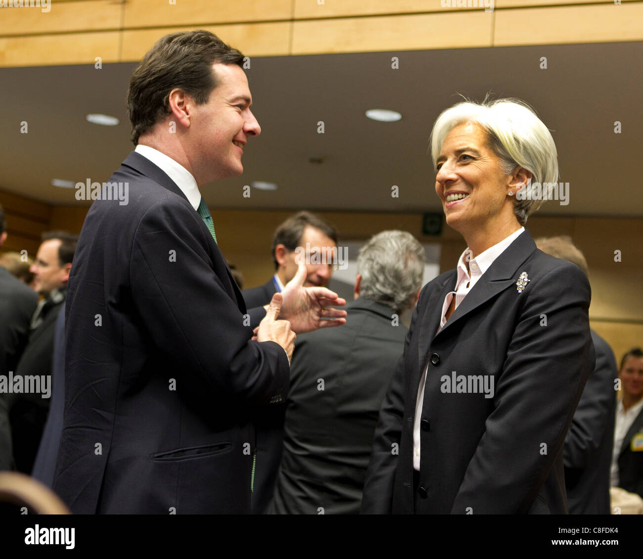 Pictured at the Ecofin meeting of European Union Finance Ministers ...