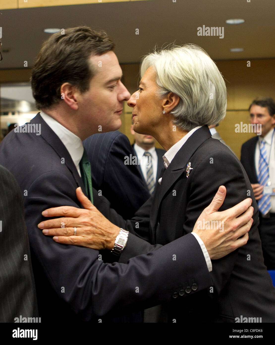 Pictured at the Ecofin meeting of European Union Finance Ministers ...