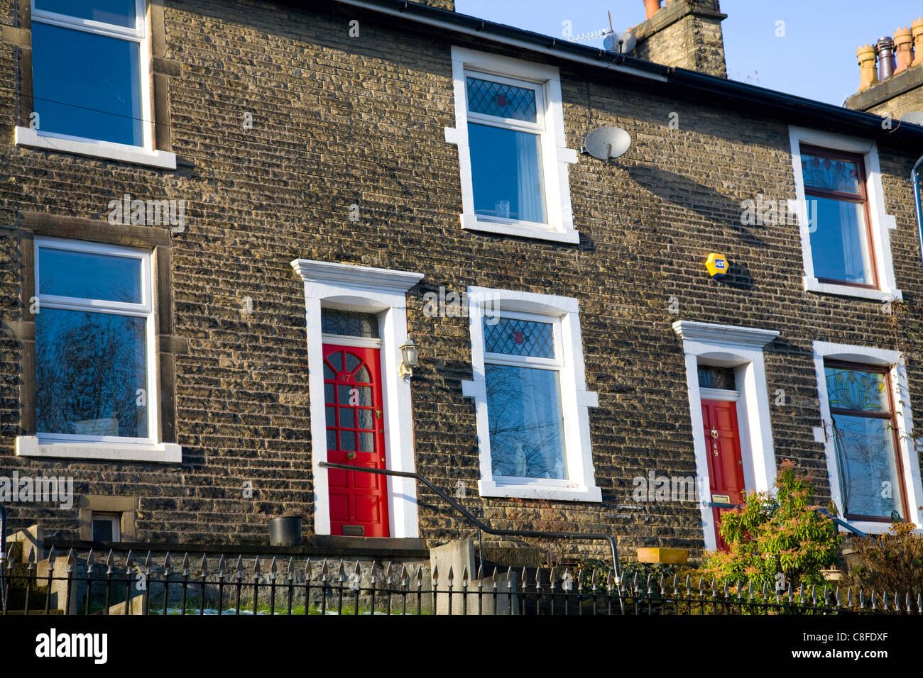 row of victorian terraced houses in ramsbottom,lancashire,england Stock ...