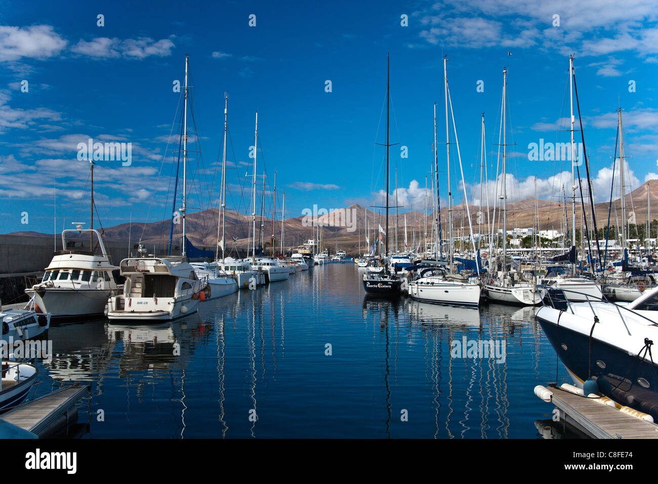 Puerto Calero, harbour, port, harbour arrangement, island, isle, quay ...