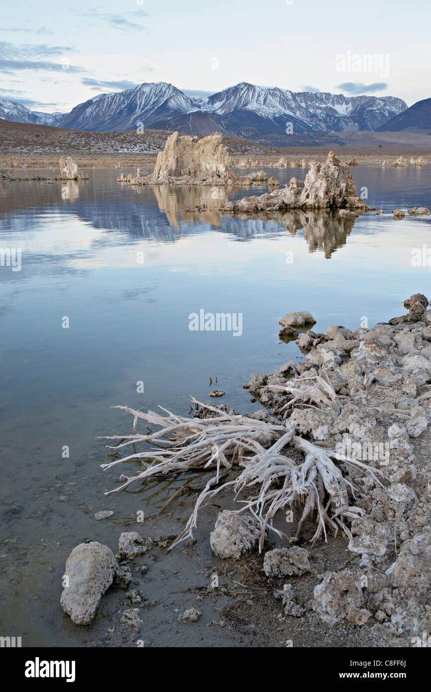 Tufa formations and shore, Mono Lake, California, United States of ...