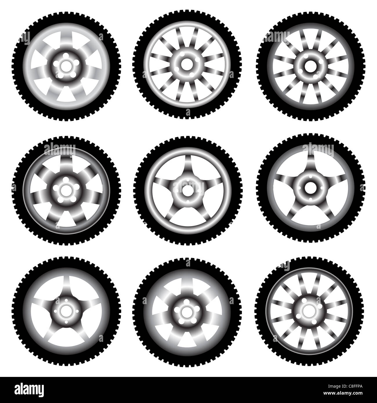 automotive wheel with alloy wheels Stock Photo - Alamy