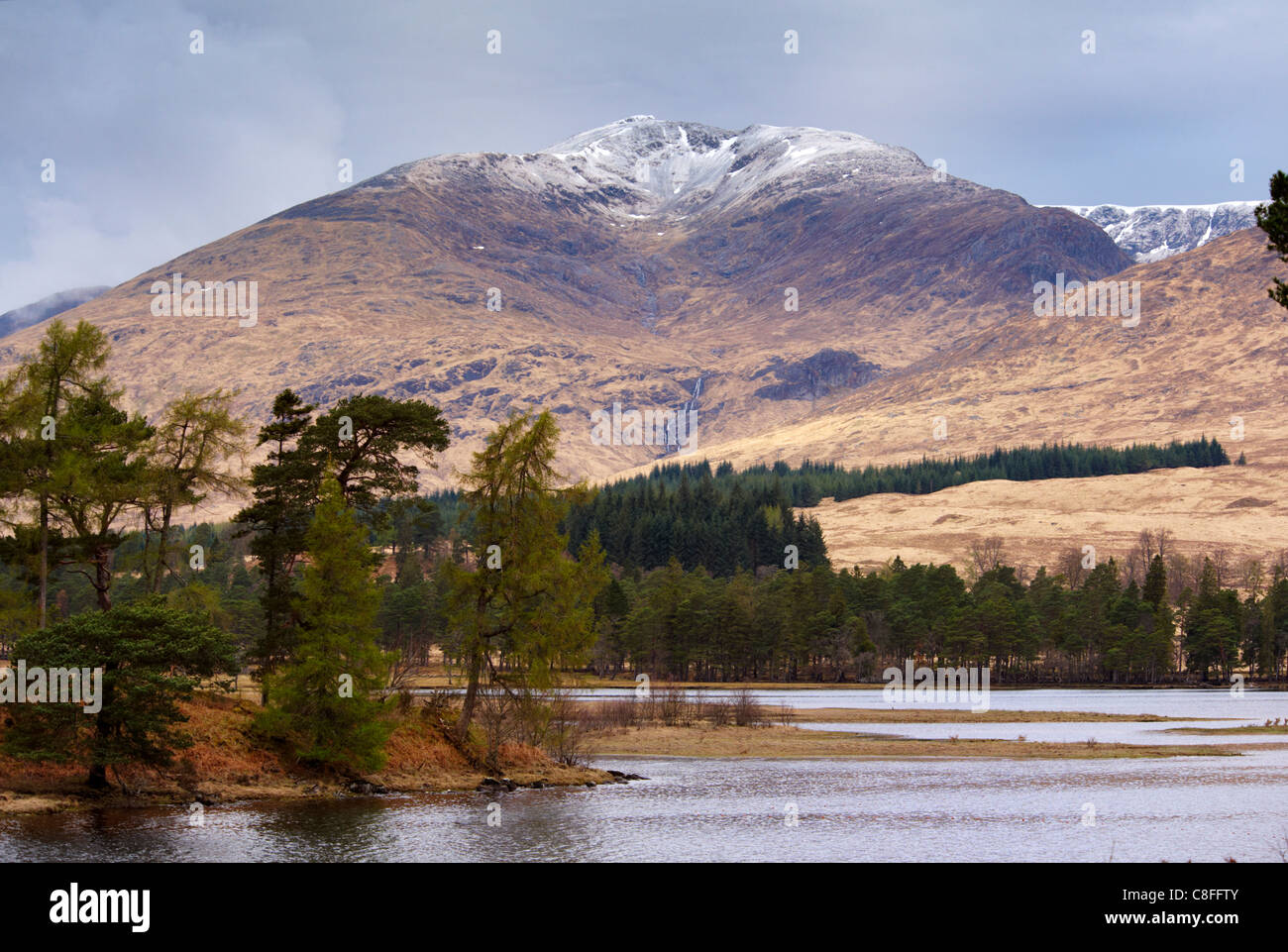 Loch Tulla and Black Mount, near Bridge of Orchy, Highland, Scotland ...