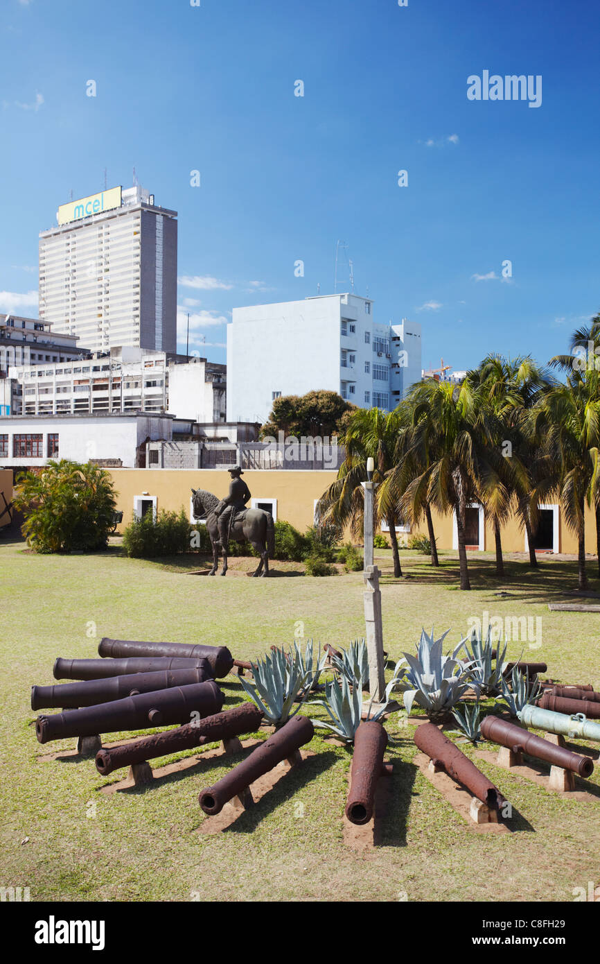 Maputo Fort with downtown skyscrapers in background, Maputo, Mozambique ...