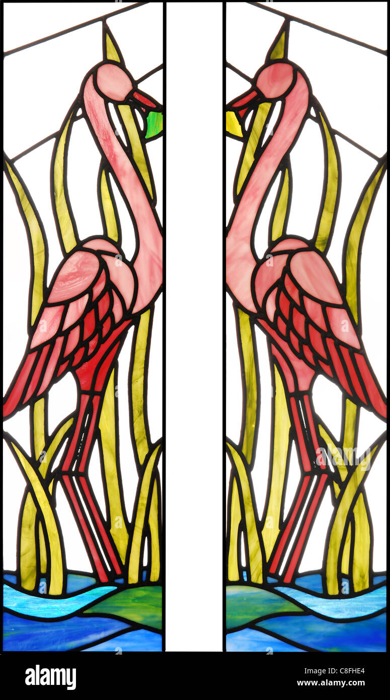 Flamingo Stained Glass Pattern