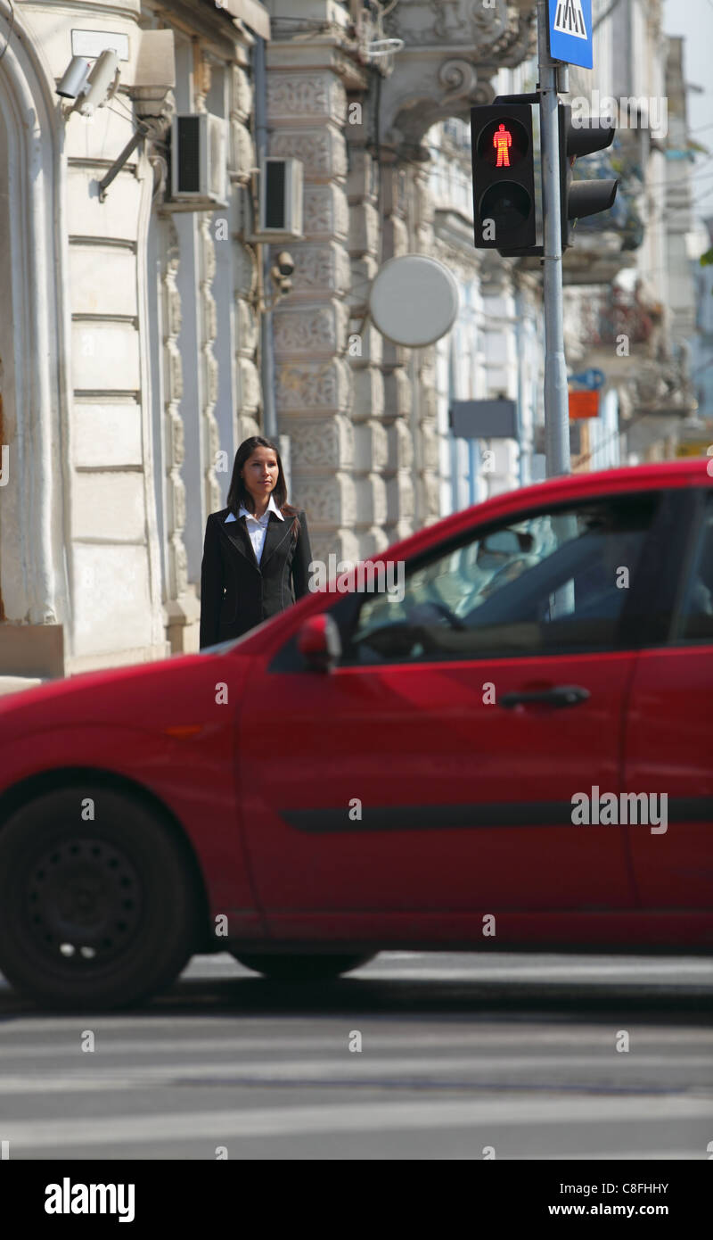 Green woman traffic light hi-res stock photography and images - Alamy