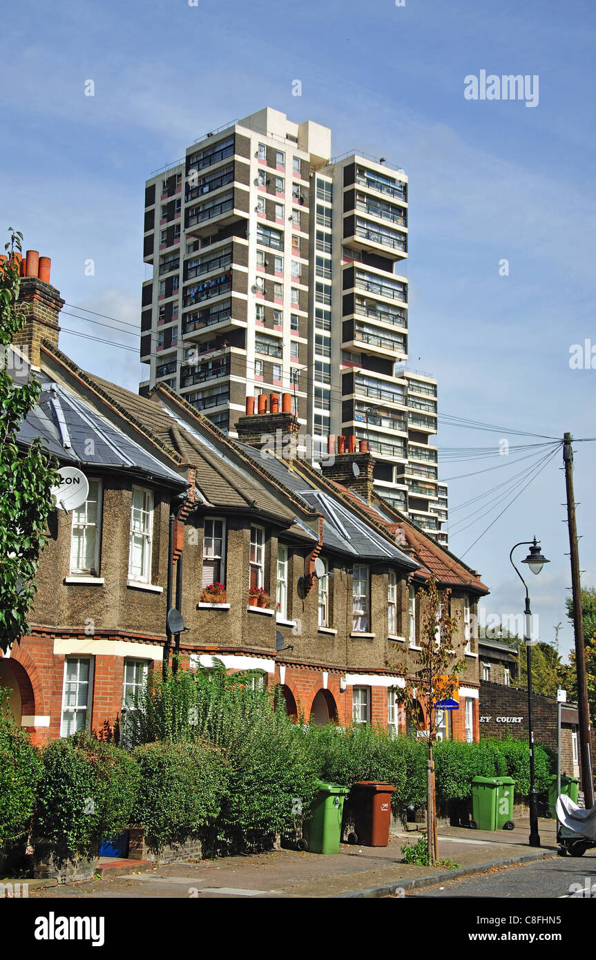 High-rise buildings on Wyndham & Comber Estate, Camberwell, London ...