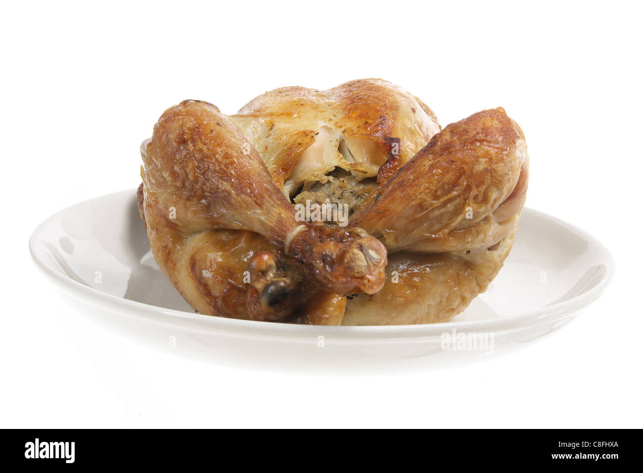Whole roast chicken plate hi-res stock photography and images - Alamy