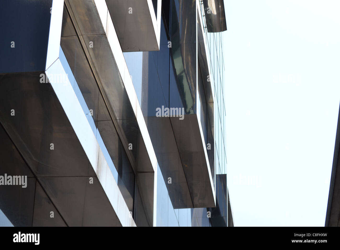 picture of glass and steal building from down Stock Photo - Alamy