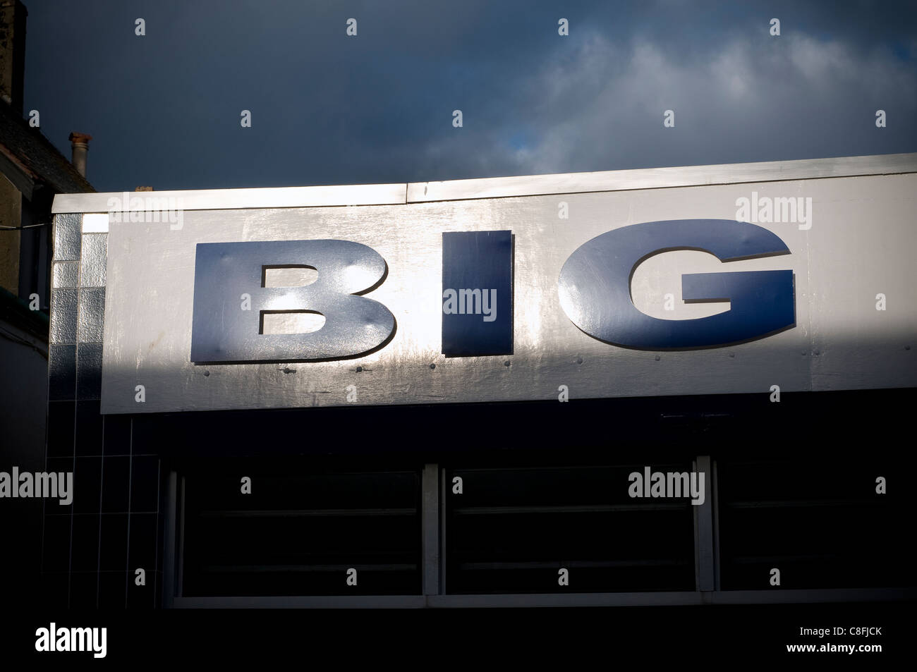 Big sign on shop hoarding,icon, illustration, imprint, ink, isolated ...