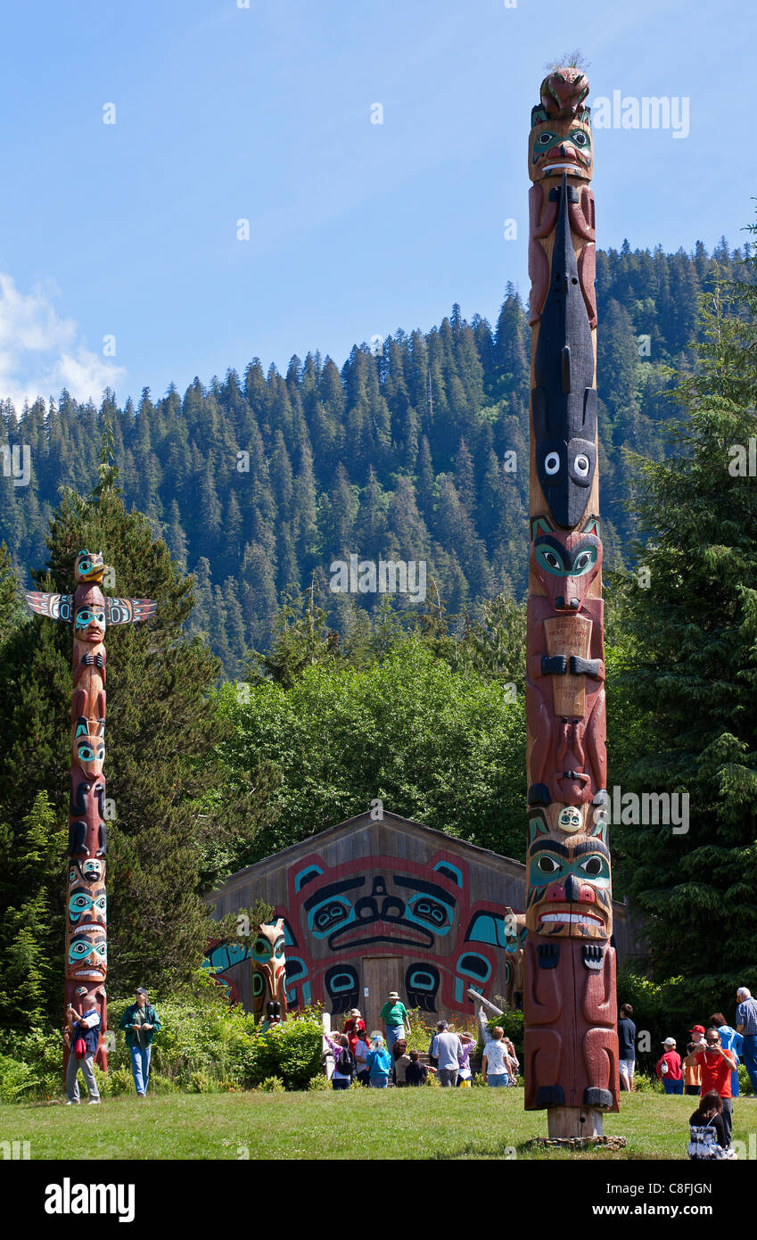 Totem poles. Saxman Totem Park. Ketchikan. Alaska. USA Stock Photo ... Totem poles. Saxman Totem Park. Ketchikan. Alaska. USA Stock Photo ...