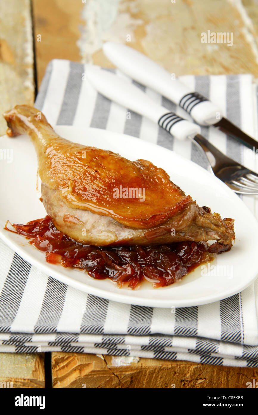 Roasted duck leg hi-res stock photography and images - Alamy