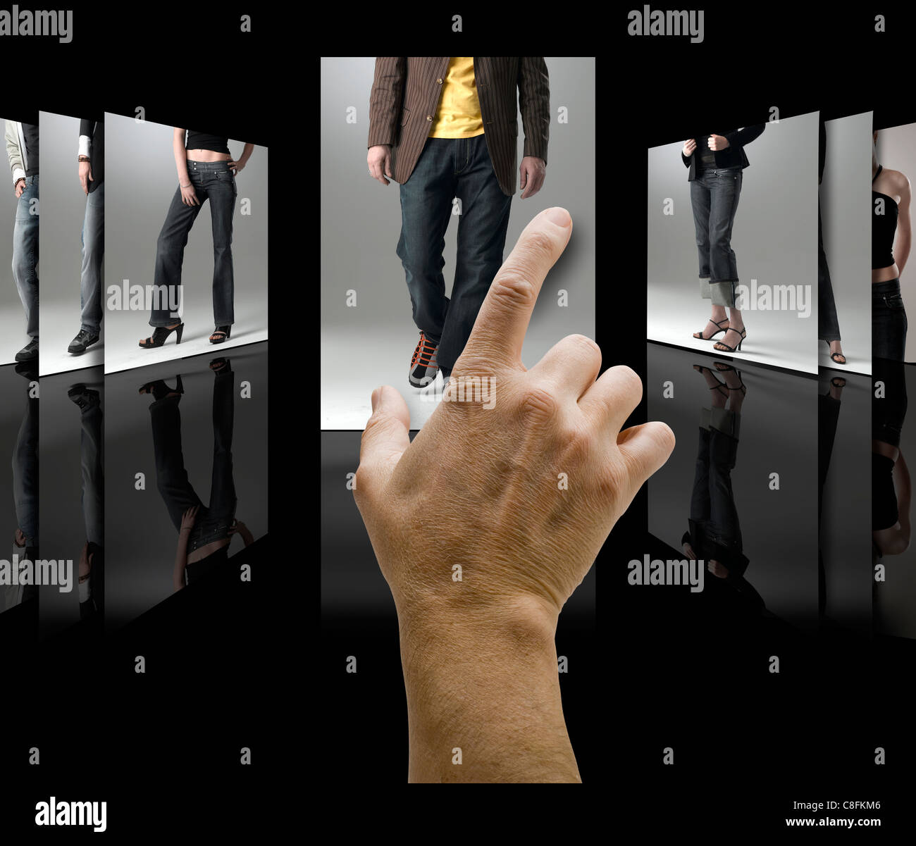 Touchscreen and File Selection Stock Photo - Alamy