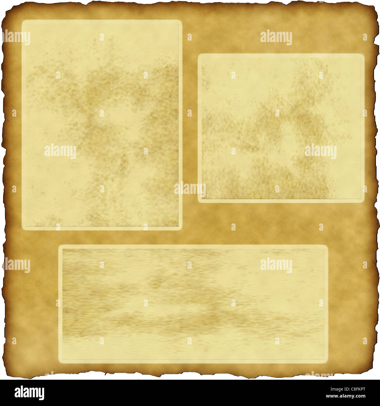 vintage scrapbook old paper with frames Stock Photo - Alamy