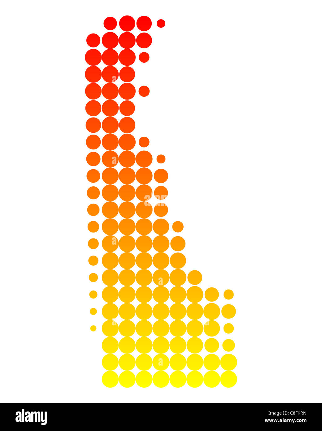 Map of Delaware Stock Photo - Alamy