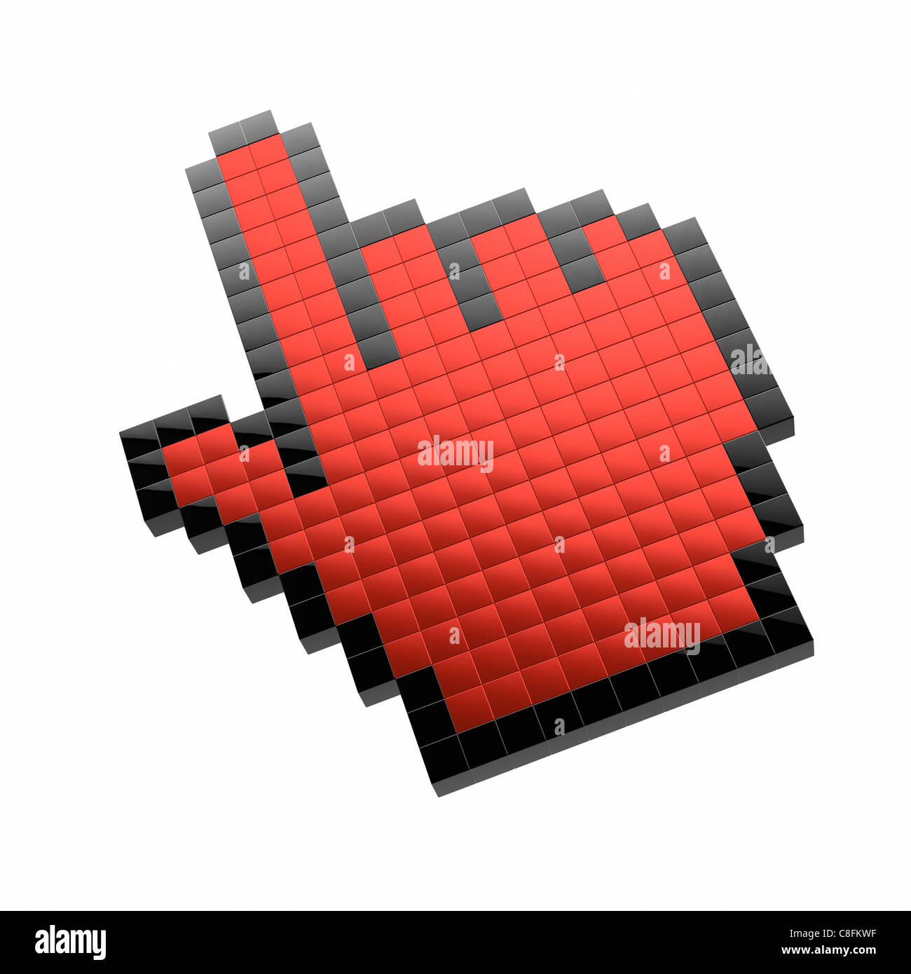 3d hand-shape mouse cursor Stock Photo - Alamy