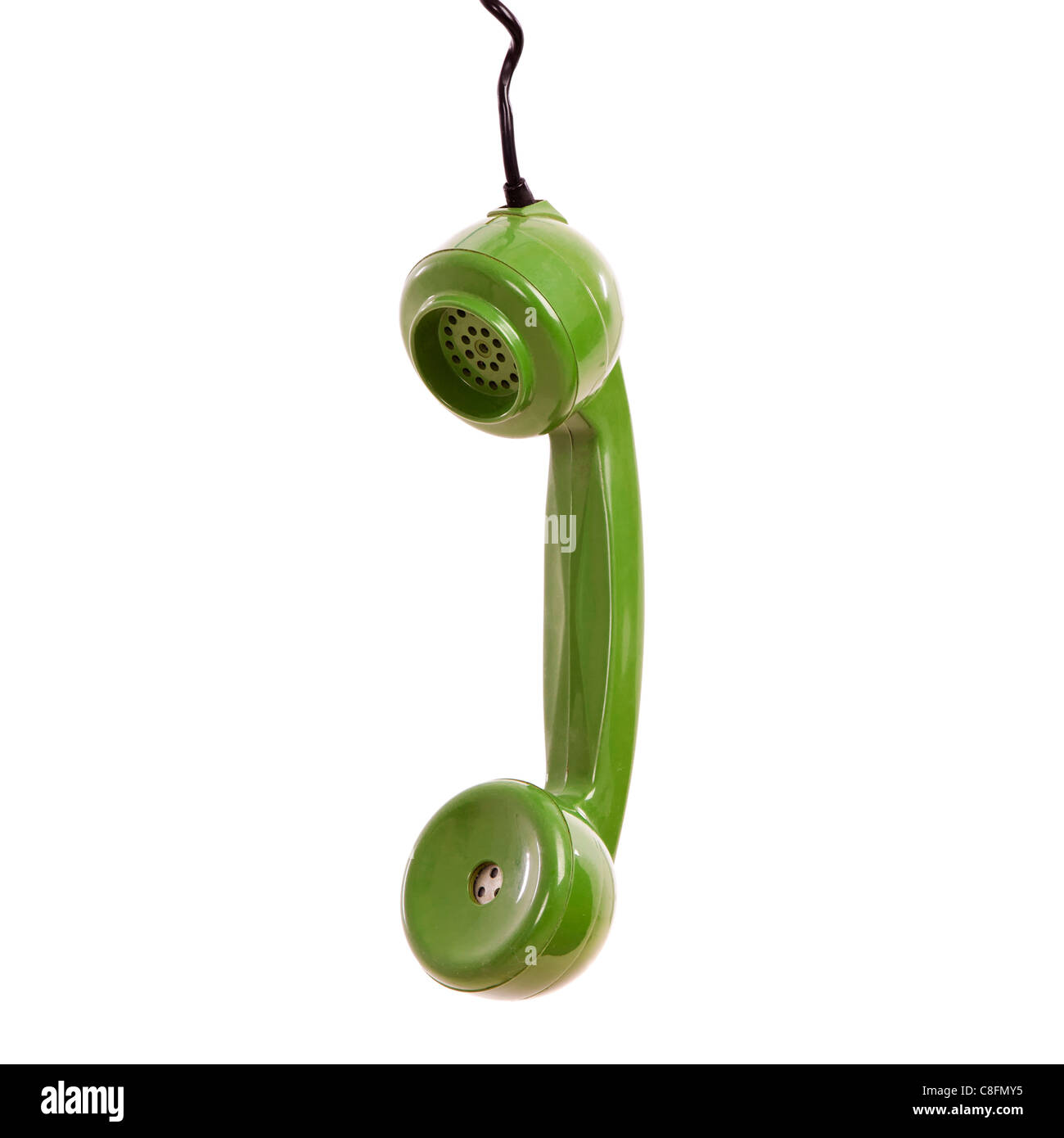Green telephone handset hanging hi-res stock photography and images - Alamy