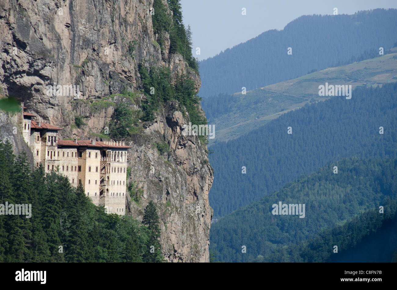 Turkey, Trabzon. Sumela Monastery (aka St. Maria, Mount Mela or Black ...