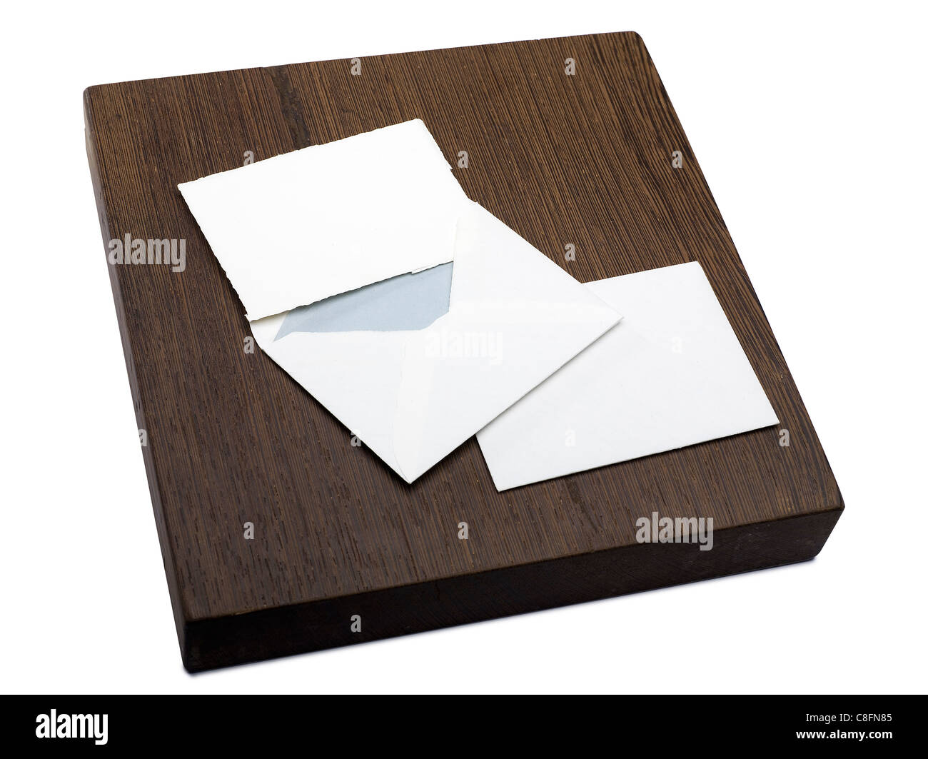 Green vintage paper envelope Cut Out Stock Images & Pictures - Alamy