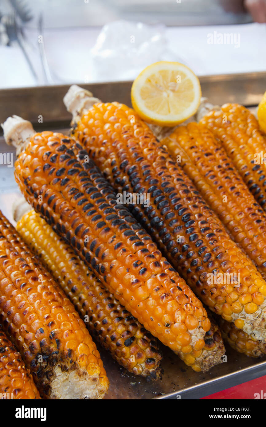 roasted corn on cobs Stock Photo - Alamy